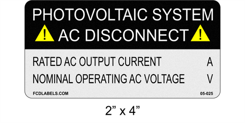Labels - AC Disconnect – FCDLabels