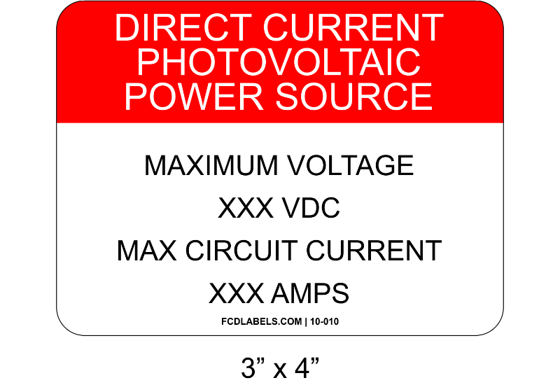 3" x 4" | Direct Current Photovoltaic Power Source | Custom Solar ...