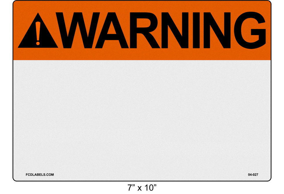 Custom | ANSI Warning Labels – FCDLabels