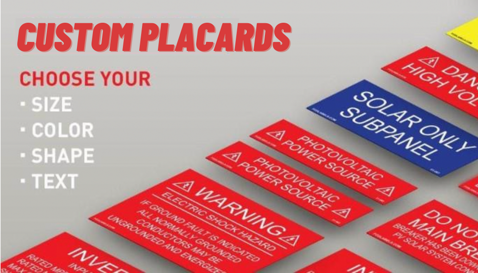 Solar Placards – FCDLabels